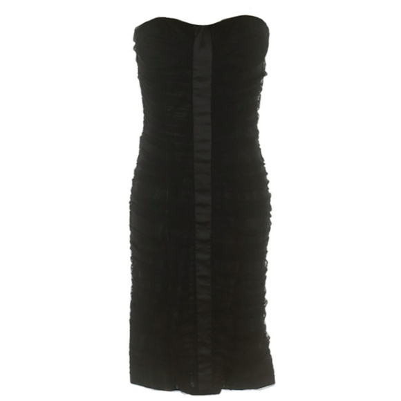 Vivienne Tam | Dresses | 495 9s Y2k Designer Date Dress Vivienne Tam Black Mesh Mini Strapless ...